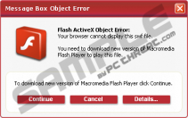 Remove Flash Activex Object Error